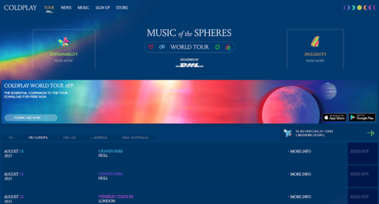 Coldplay Tour 2025 — Dates, Venues & Ticket Info