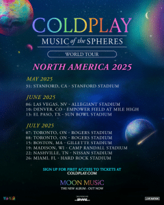 Coldplay Tour 2025 — Dates, Venues & Ticket Info